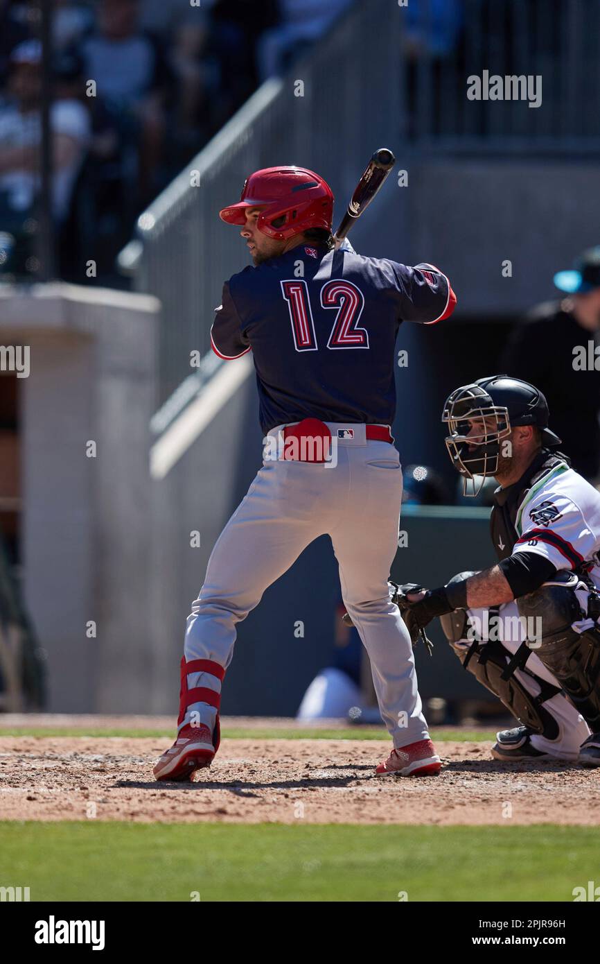 Chase Pinder (12) of the Memphis Redbirds at bat against the Charlotte ...