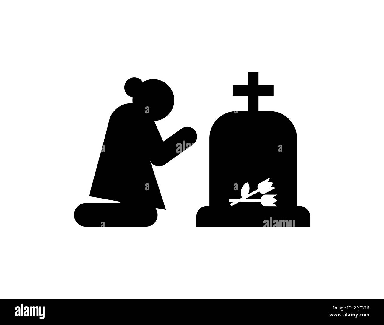 Trauernder verwandter Stock-Vektorgrafiken kaufen - Alamy