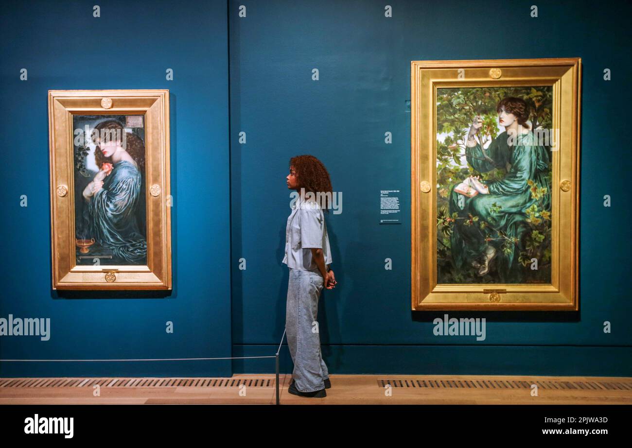 London, 04. April 2023 (R) Dante Gabriel Rossetti, der Daydream 1880 ...