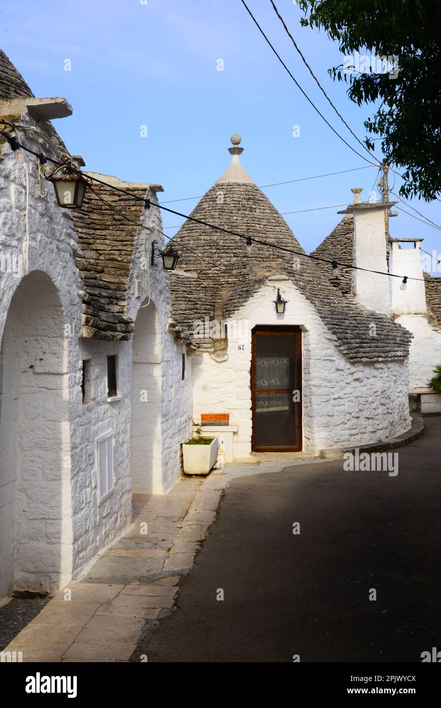 Trullo ist ein traditionelles Zuhause vom Itria Valley in Apulien. Es ...