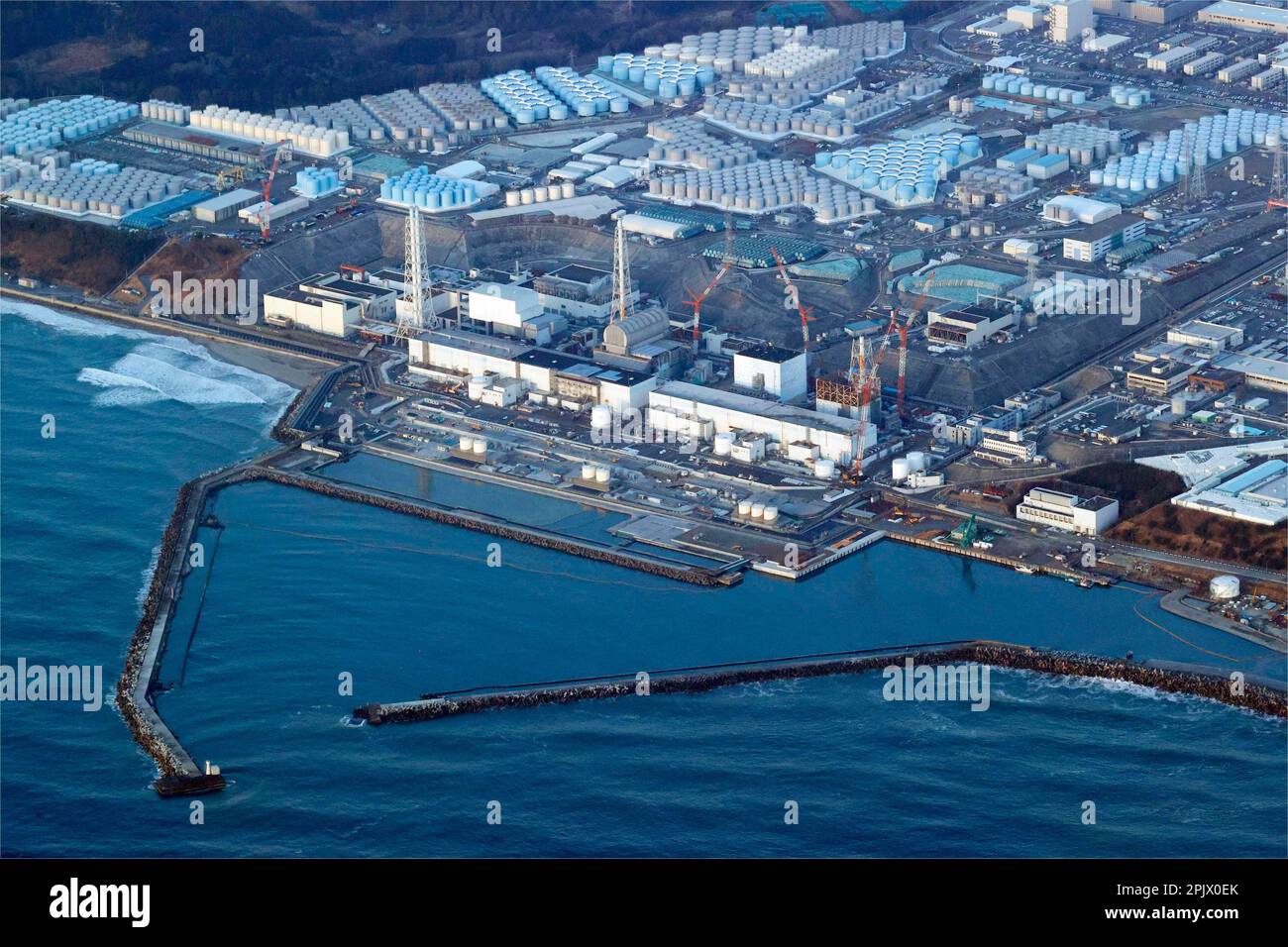 FILE - This aerial photo shows the Fukushima Daiichi nuclear power ...