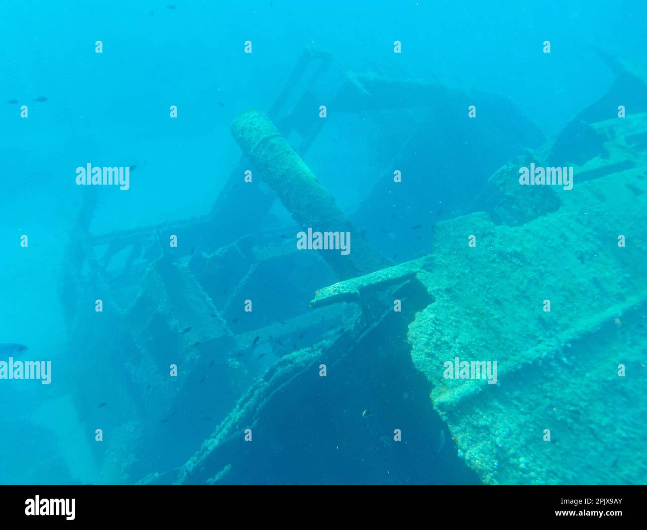 Das Wrack der Fracht Elviscot versenkte am 10. Januar 1972 in der Nähe ...