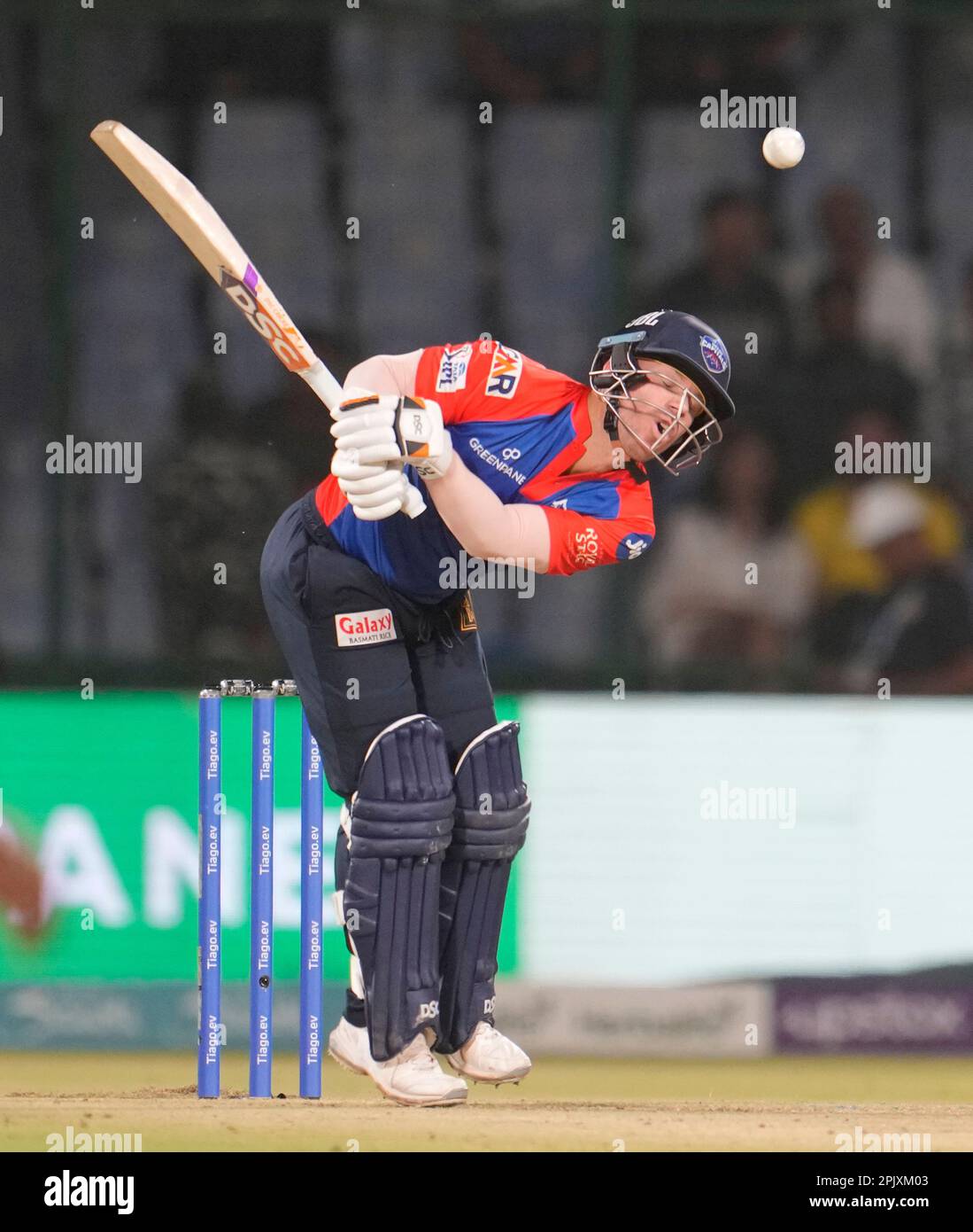 David Warner of Delhi Capitals' bats during the Indian Premier League ...