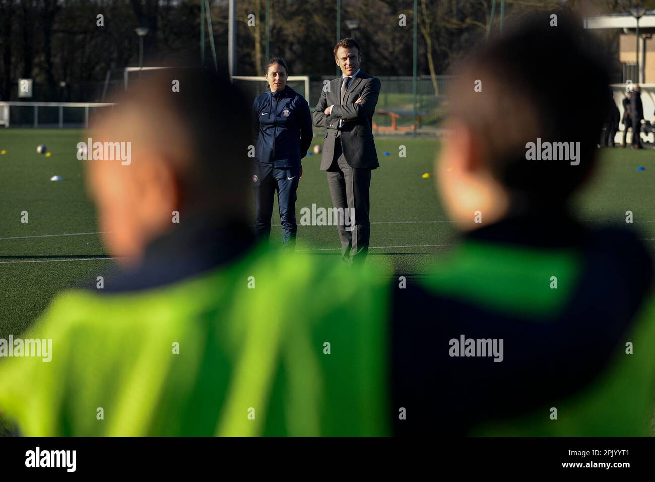 Clamart, Frankreich. 04. April 2023. Der französische Präsident ...