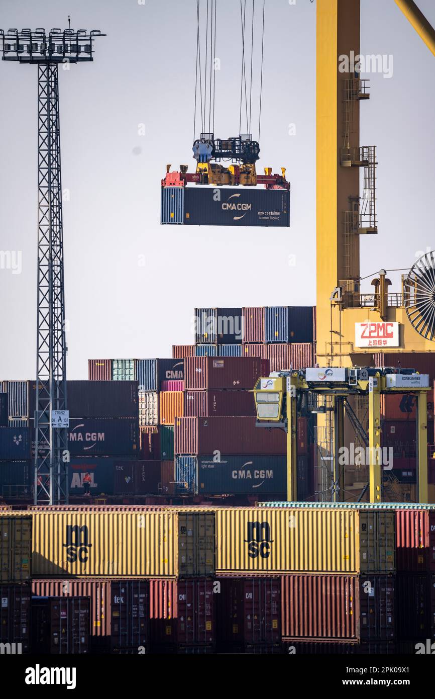 Containerterminal im Seehafen Bremerhaven, Eurogate Container Terminal ...