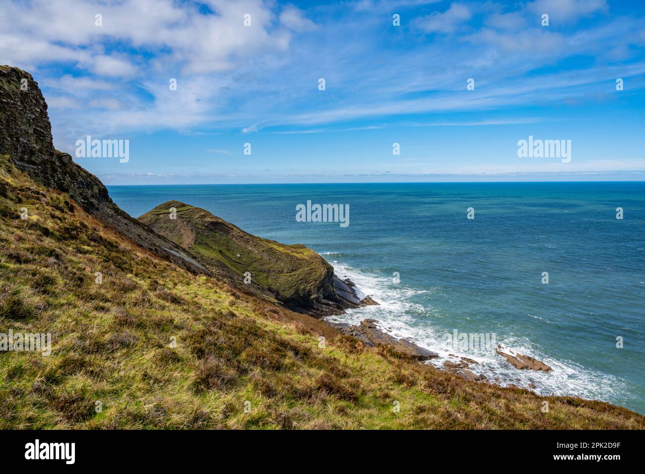 Blick in Richtung Cambeak Point auf dem North Cornwall Küstenweg in der ...