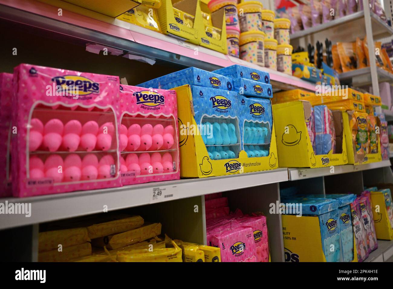 Albuquerque, Usa. 05. April 2023. PEEPS Marshmallow Chicks werden am 5 ...