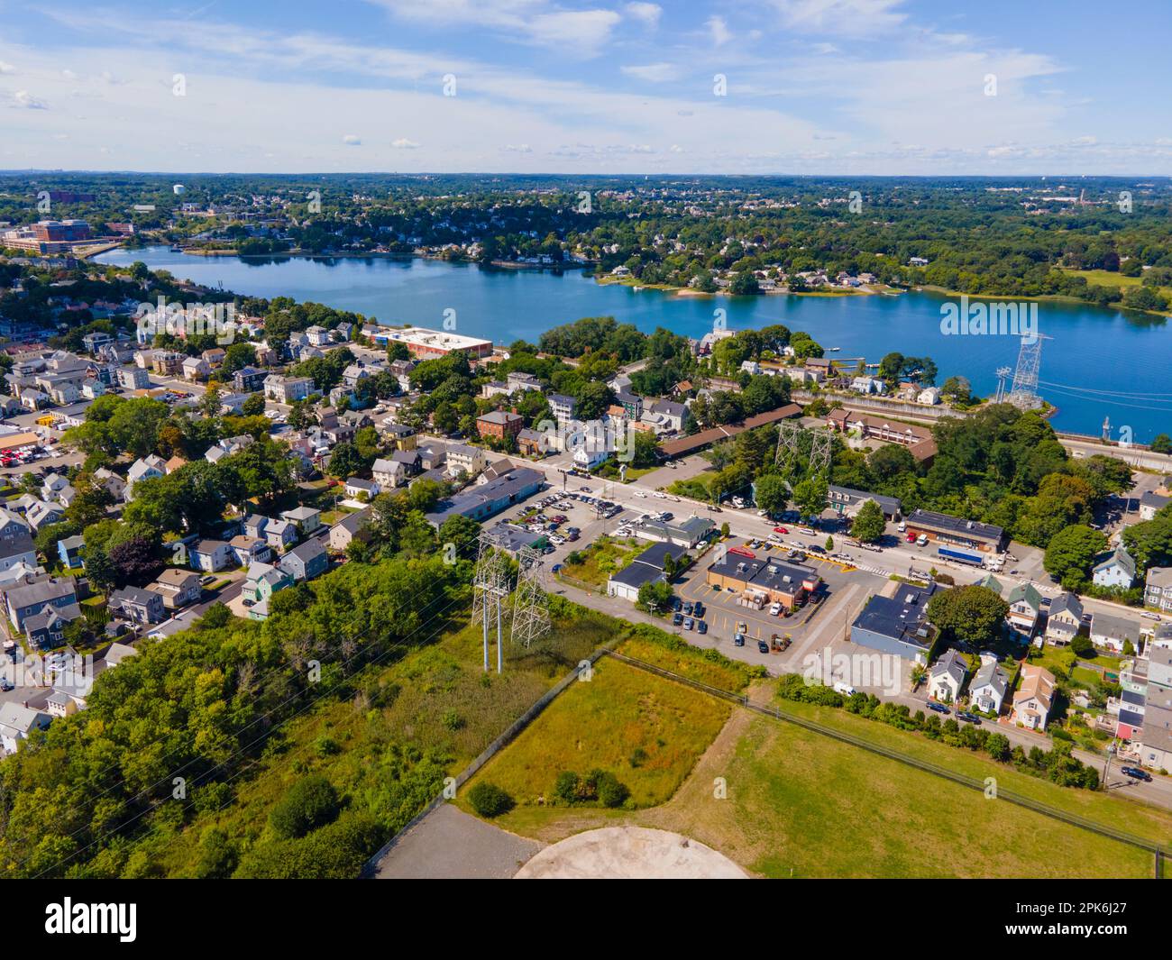 North River und Danvers River aus der Vogelperspektive von der ...