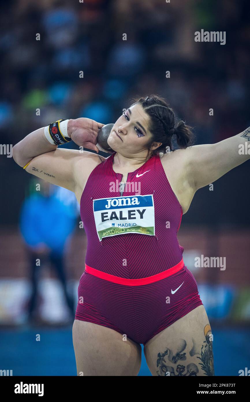 Chase Ealey nimmt an der Madrid Indoor Tour von Madrid 2023 Teil ...