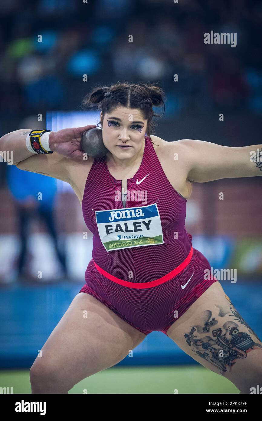 Chase Ealey nimmt an der Madrid Indoor Tour von Madrid 2023 Teil ...