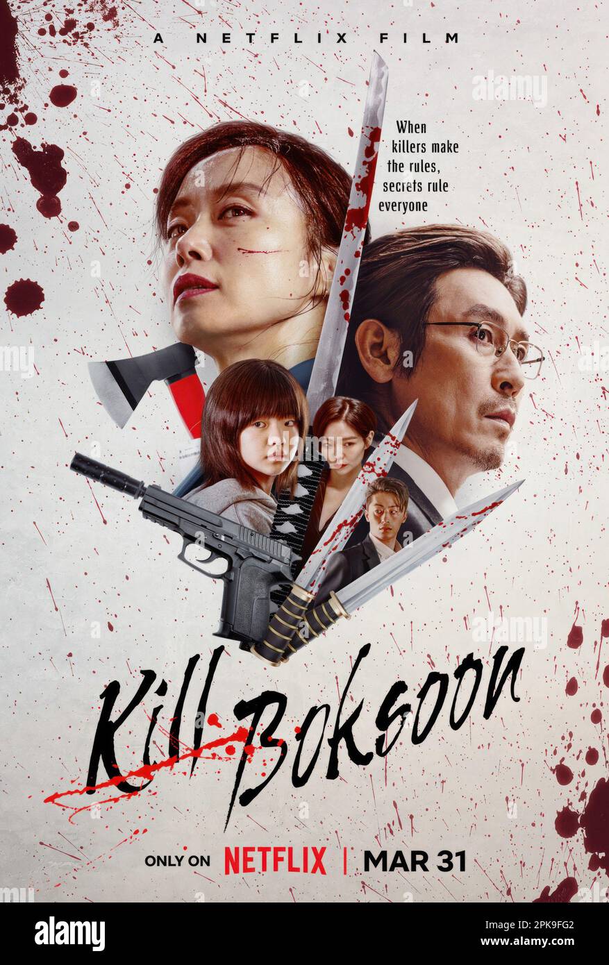 KILL BOKSOON (alias KILL BOK-SOON), US-Poster, von oben: JEON do-yeon, SOL KYUNG-gu, Kim Si-A ...