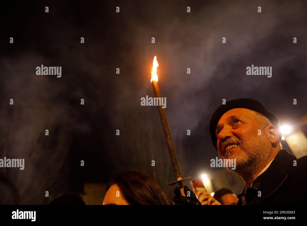 Procession and burial of Genarín, on April 7, 2023, in León, Castilla y ...