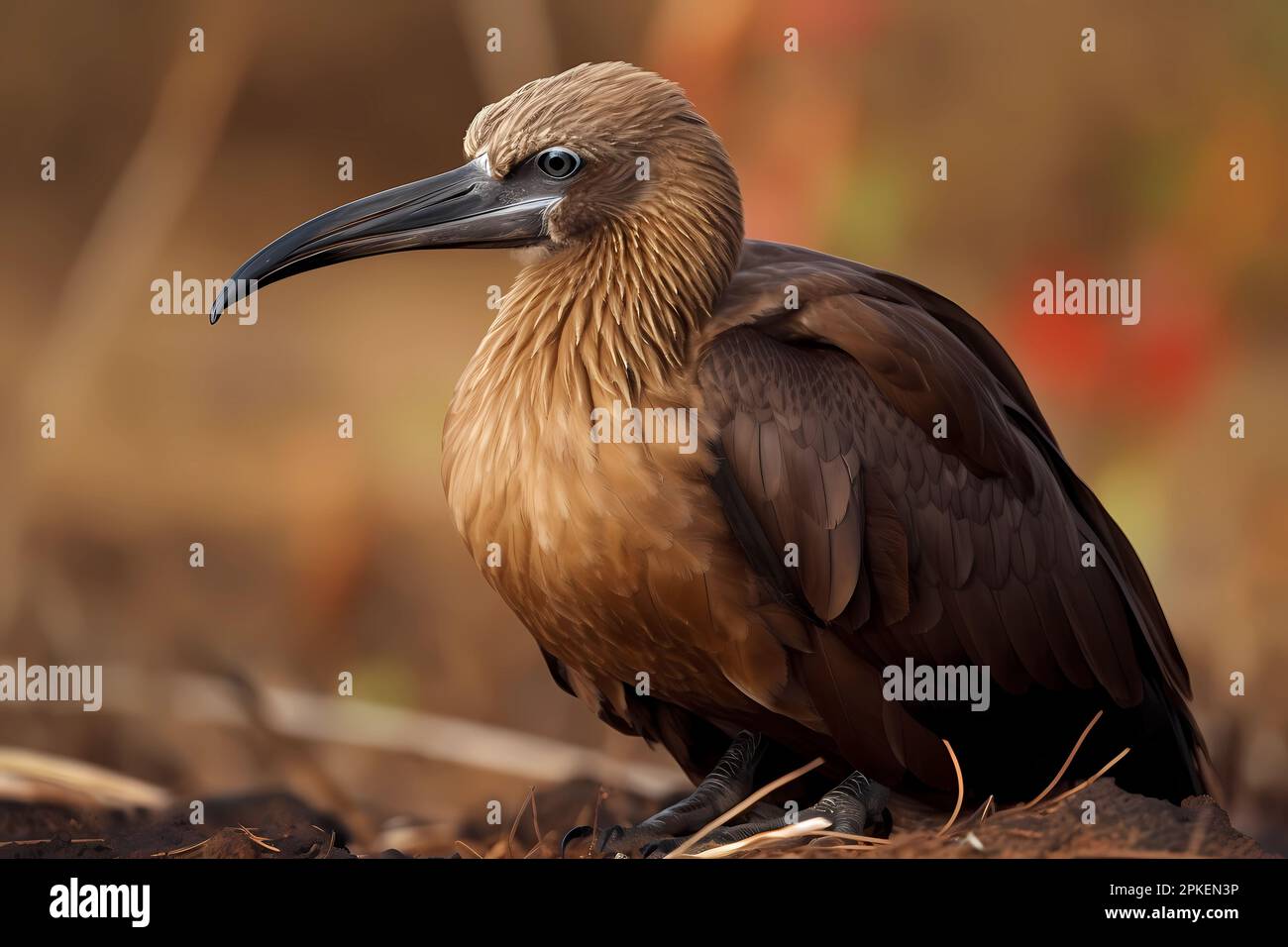 Hammerkop - Afrika südlich der Sahara - Ein mittelgroßer Vogel mit ...