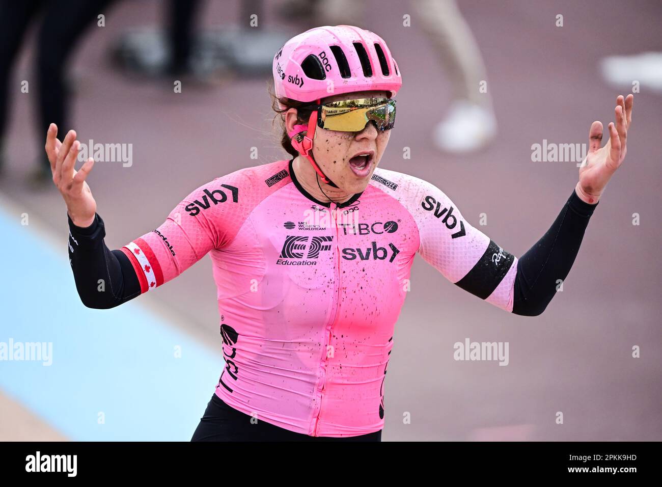 Roubaix, Frankreich. 08. April 2023. Die kanadische Alison Jackson von ...