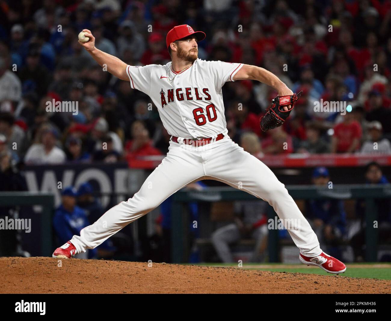 ANAHEIM, CA - APRIL 07: Los Angeles Angels Pitcher Andrew Wantz (60 ...