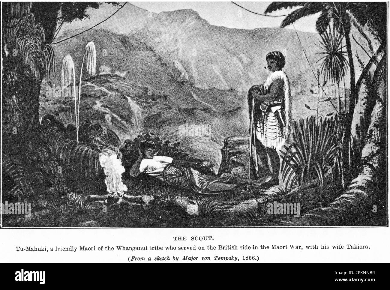 TU-Mahuki, ein freundlicher Maori des Whanganui-Stammes, der im Maori ...