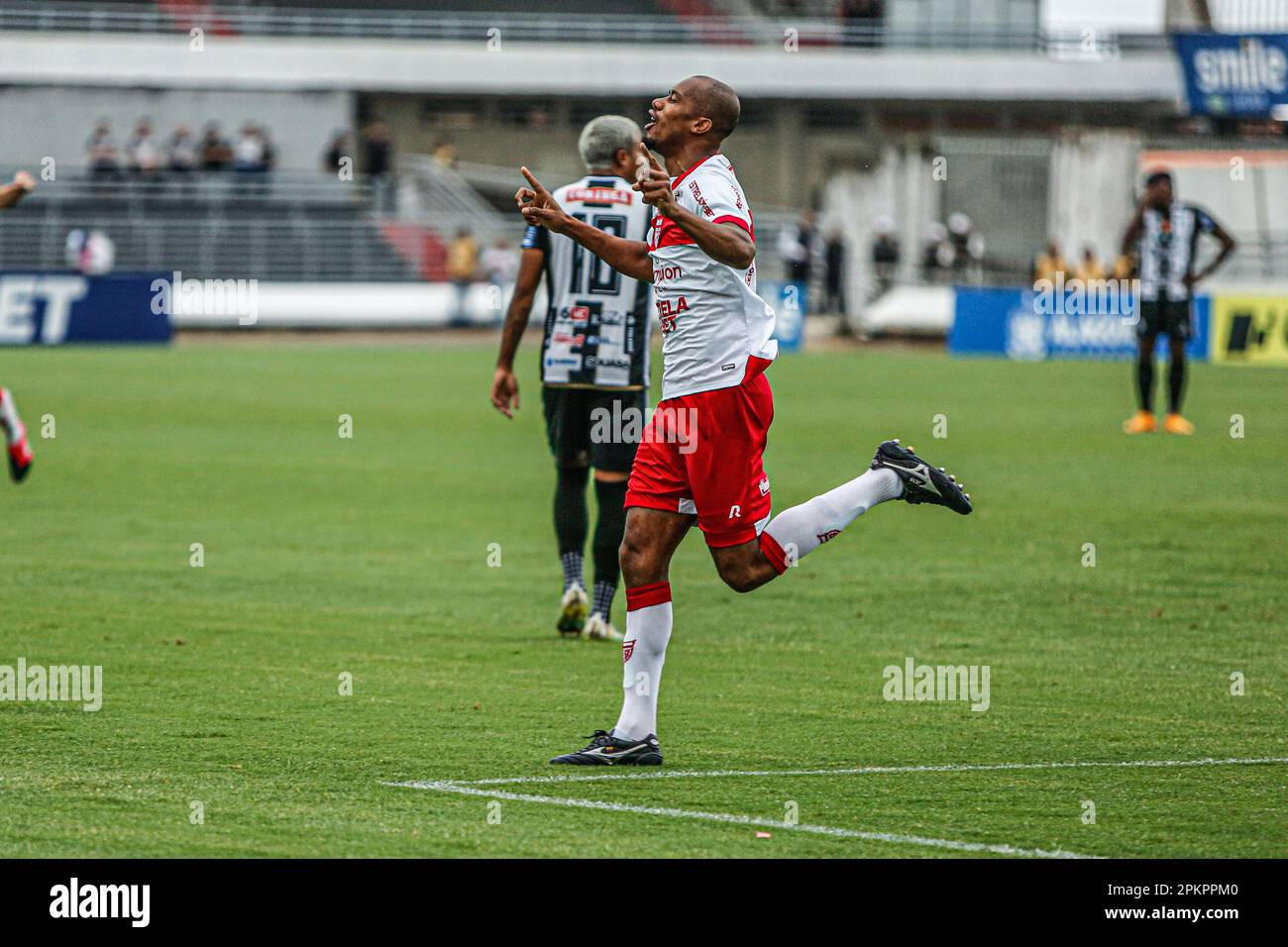 MACEI', AL - 08.04.2023: CRB X ASA - Jonathan Copete feiert das Tor bei ...