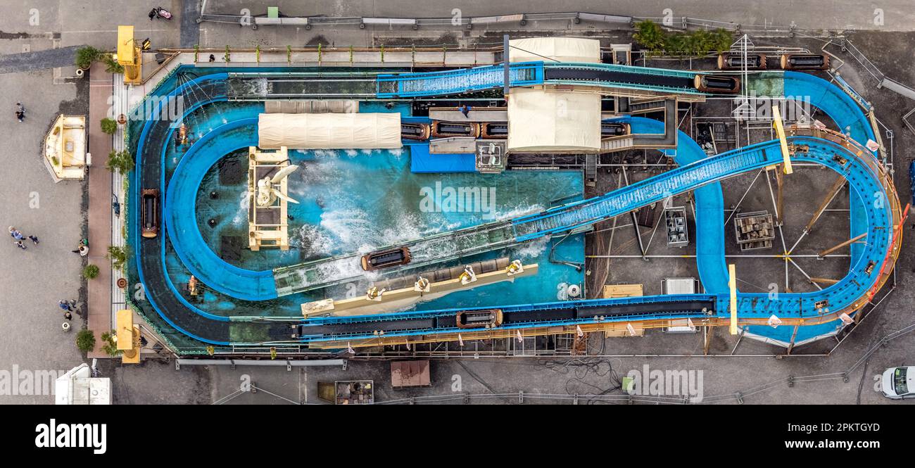 Luftaufnahme, Hammer Funfair Park auf dem Platz vor den zentralen ...