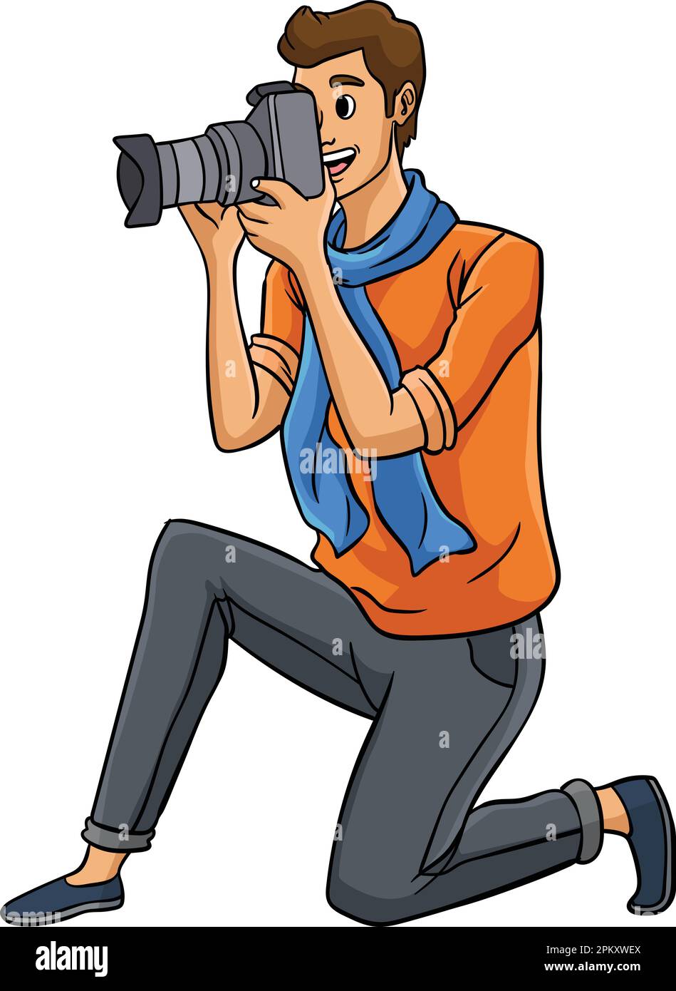 Fotograf Cartoon Colored Clipart Illustration Stock-Vektorgrafik - Alamy