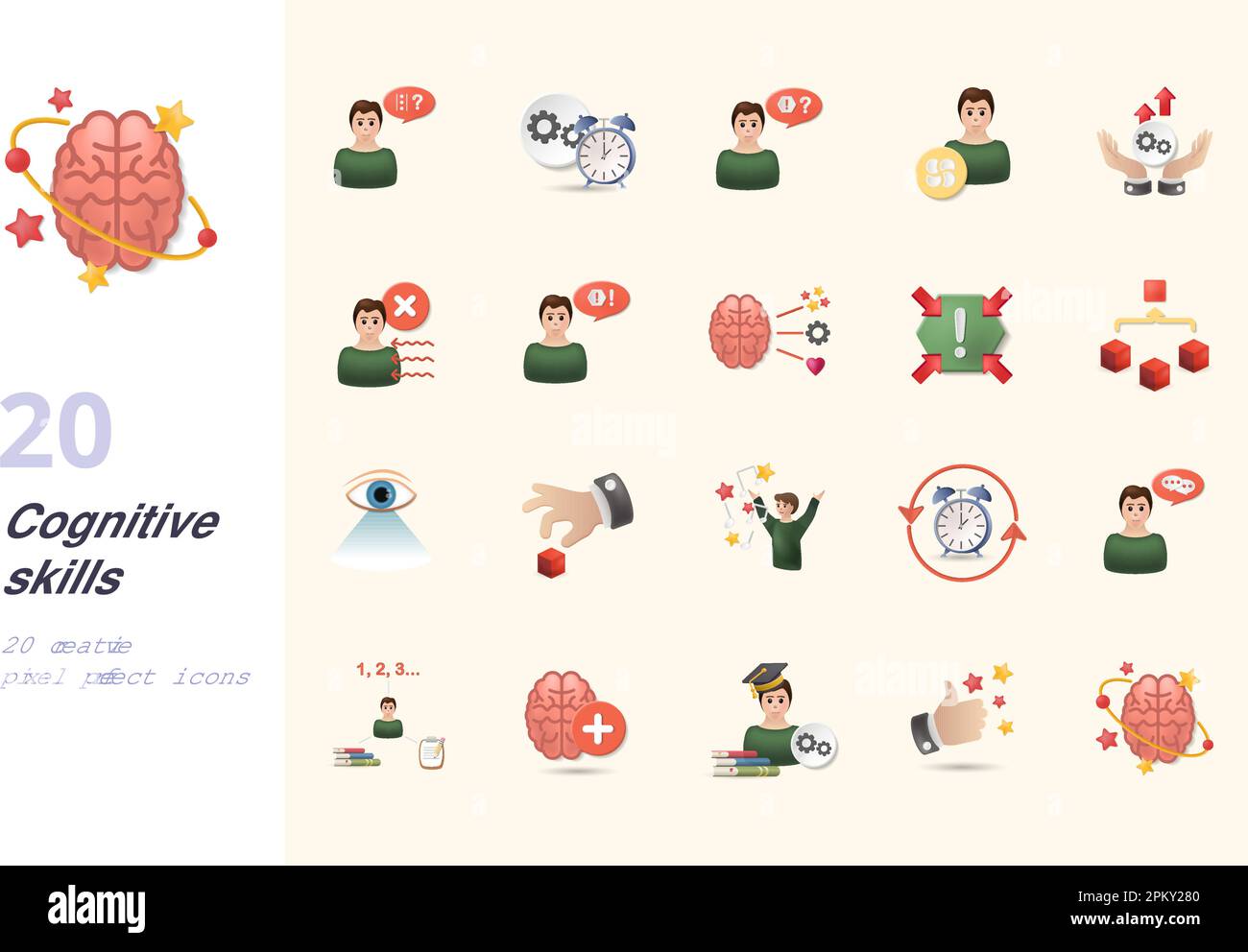 Kognitive Fähigkeiten. Kreative Symbole: Mustererkennung ...