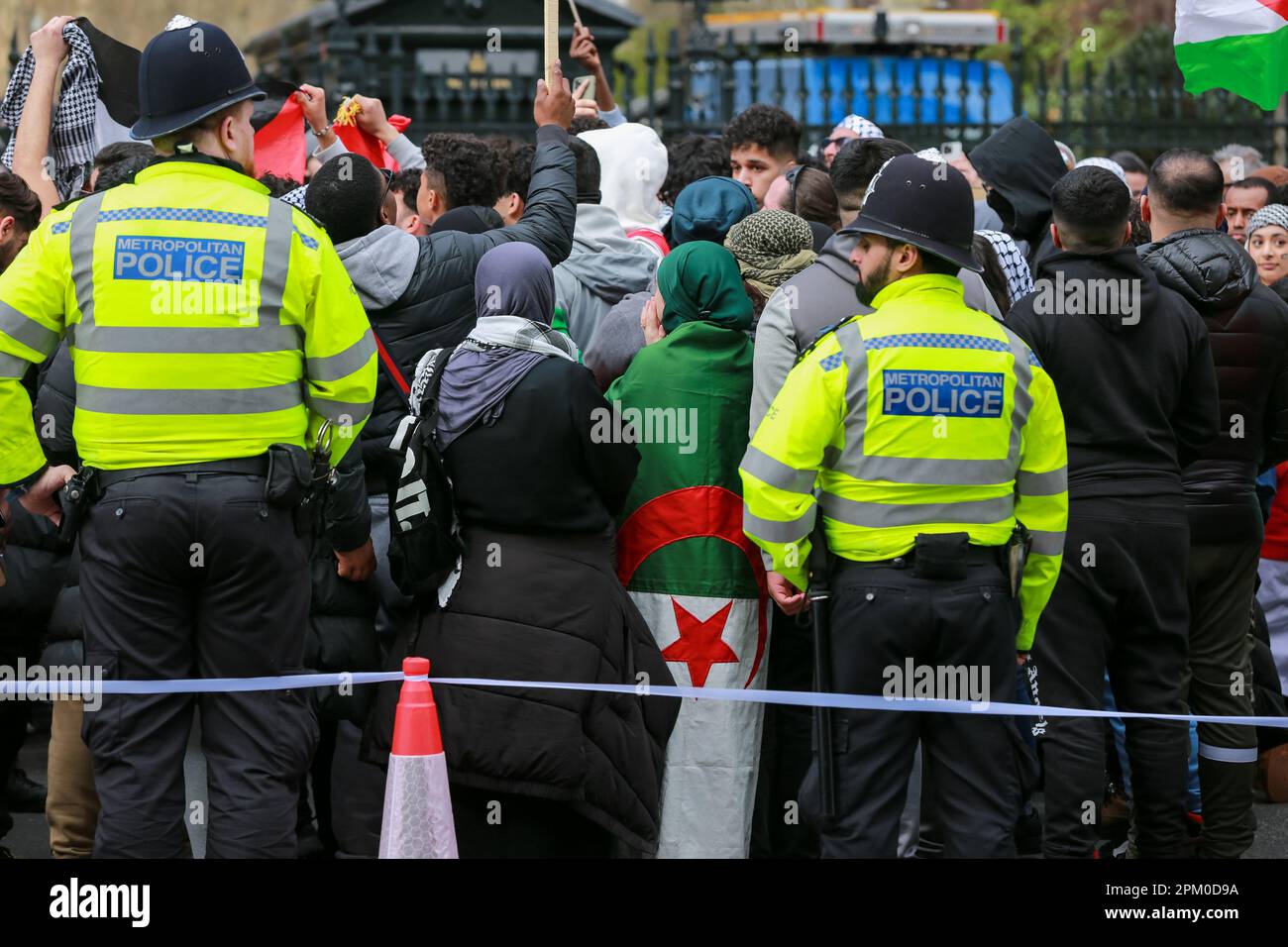 London, Großbritannien. 08. April 2023. Palästinensischer Protest ...
