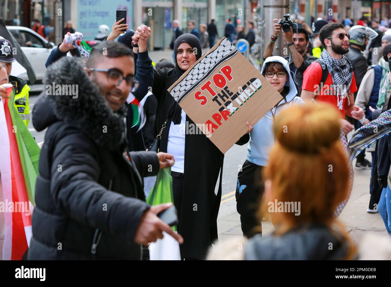 London, Großbritannien. 08. April 2023. Palästinensischer Protest ...