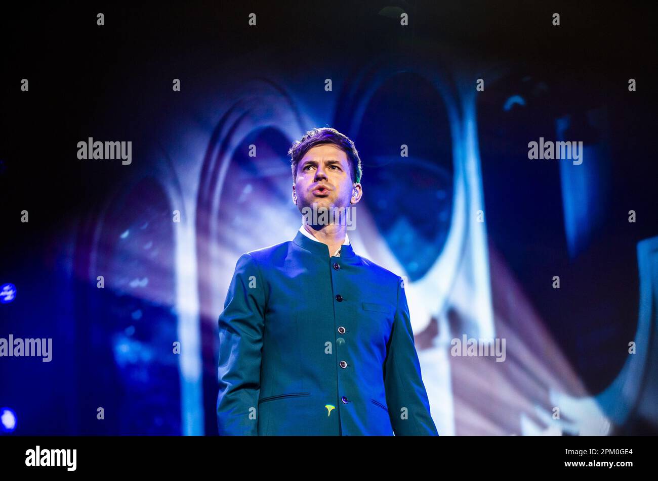 ROTTERDAM - Singer Simon während des letzten Abschiedskonzerns von Nick ...