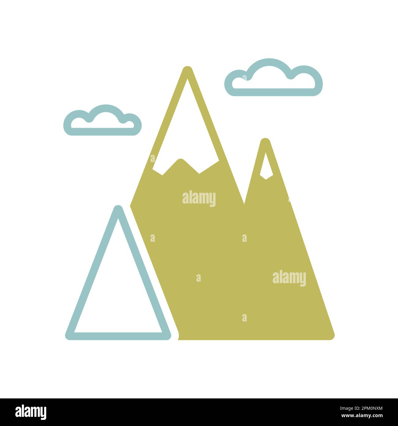 Symbol für „Berge Vektor isoliert“. Naturzeichen. Graph-Symbol für ...