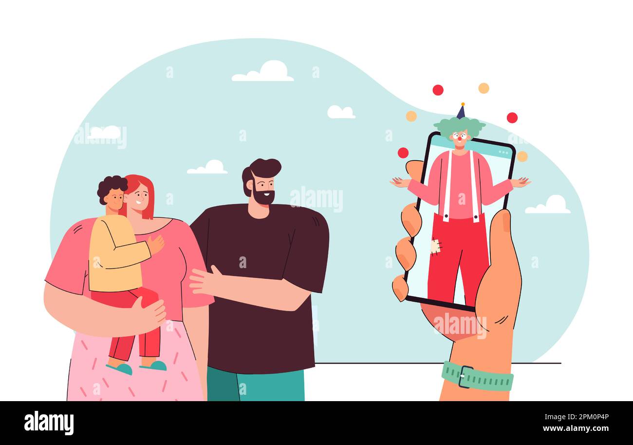 Clown mobile Stock-Vektorgrafiken kaufen - Alamy