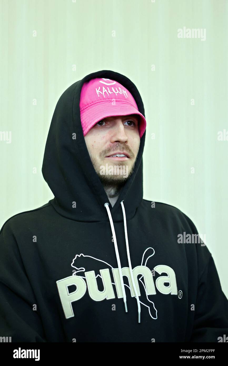 KALUSH, UKRAINE - 10. APRIL 2023 - Rapper OLEH Psiuk vom Kalush ...