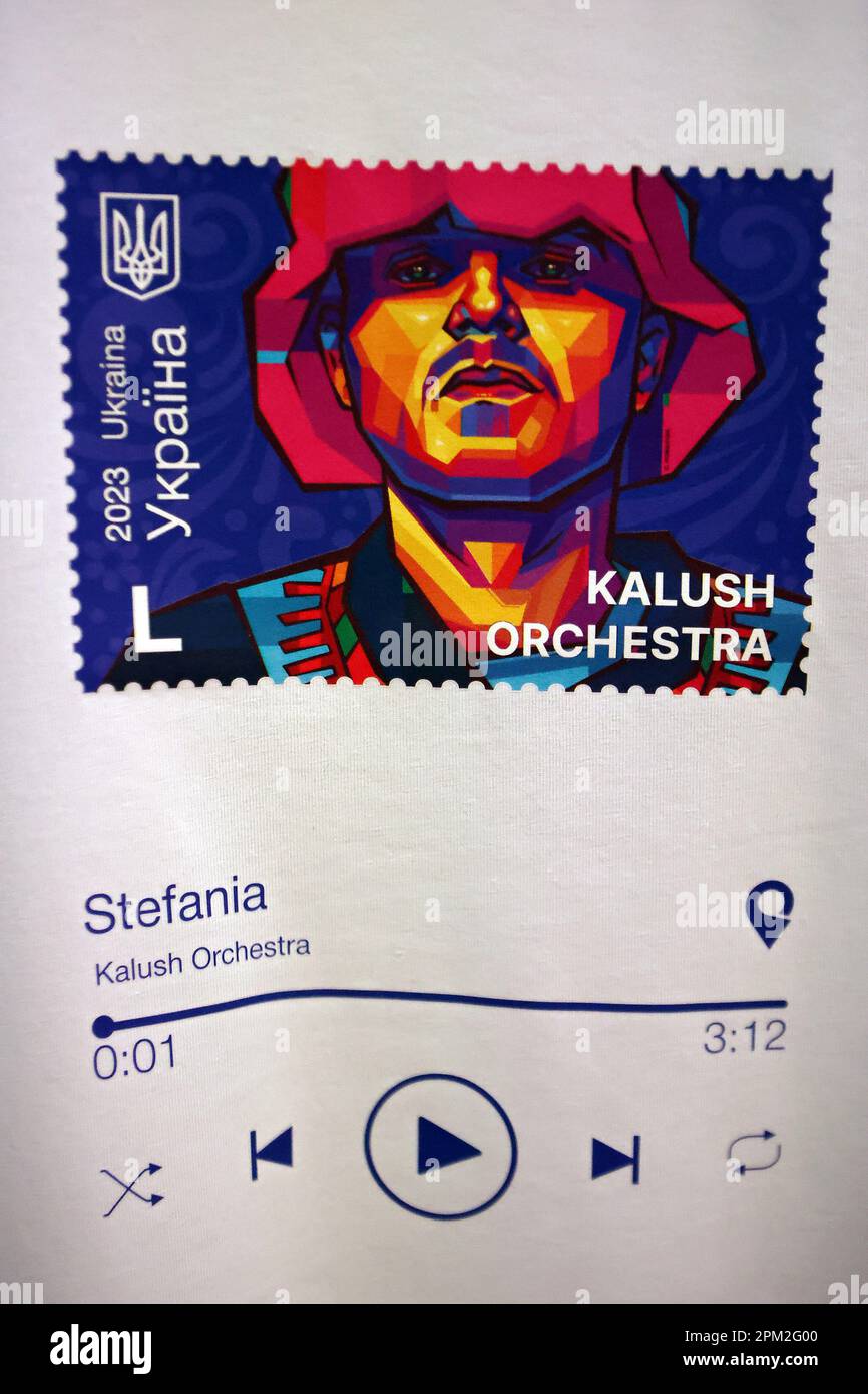 KALUSH, UKRAINE - 10. APRIL 2023 - die besondere Stornierungszeremonie ...