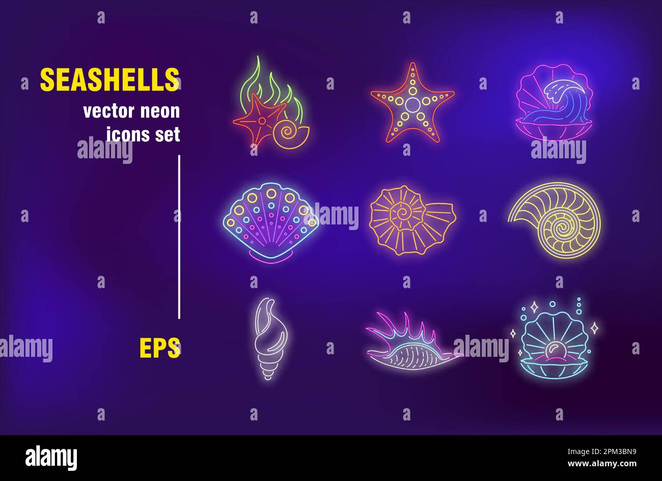 Shell leuchtreklame Stock-Vektorgrafiken kaufen - Alamy