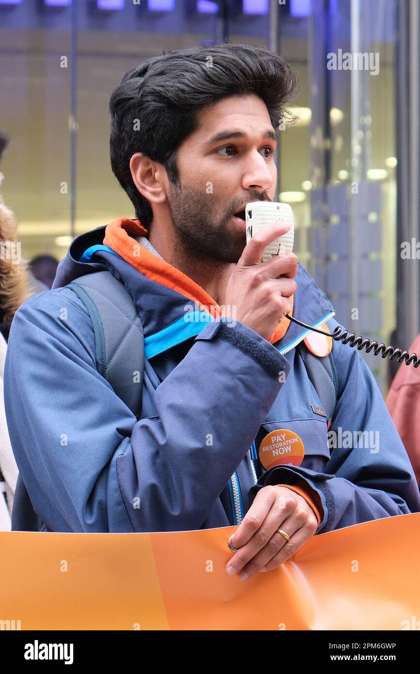 London, Großbritannien. 11. April 2023. Vivek Trivedi, Ko-Vorsitzende ...