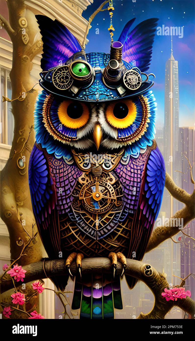 Steampunk eule -Fotos und -Bildmaterial in hoher Auflösung – Alamy