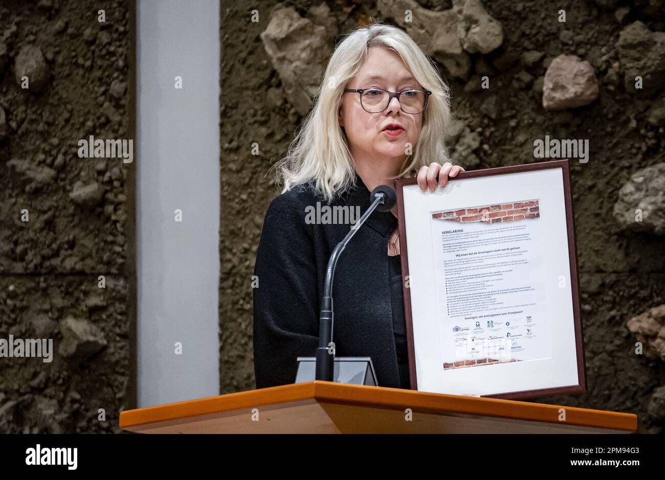 Den Haag, Niederlande. 12. April 2023. DEN HAAG - Agnes Mulder (CDA) im ...