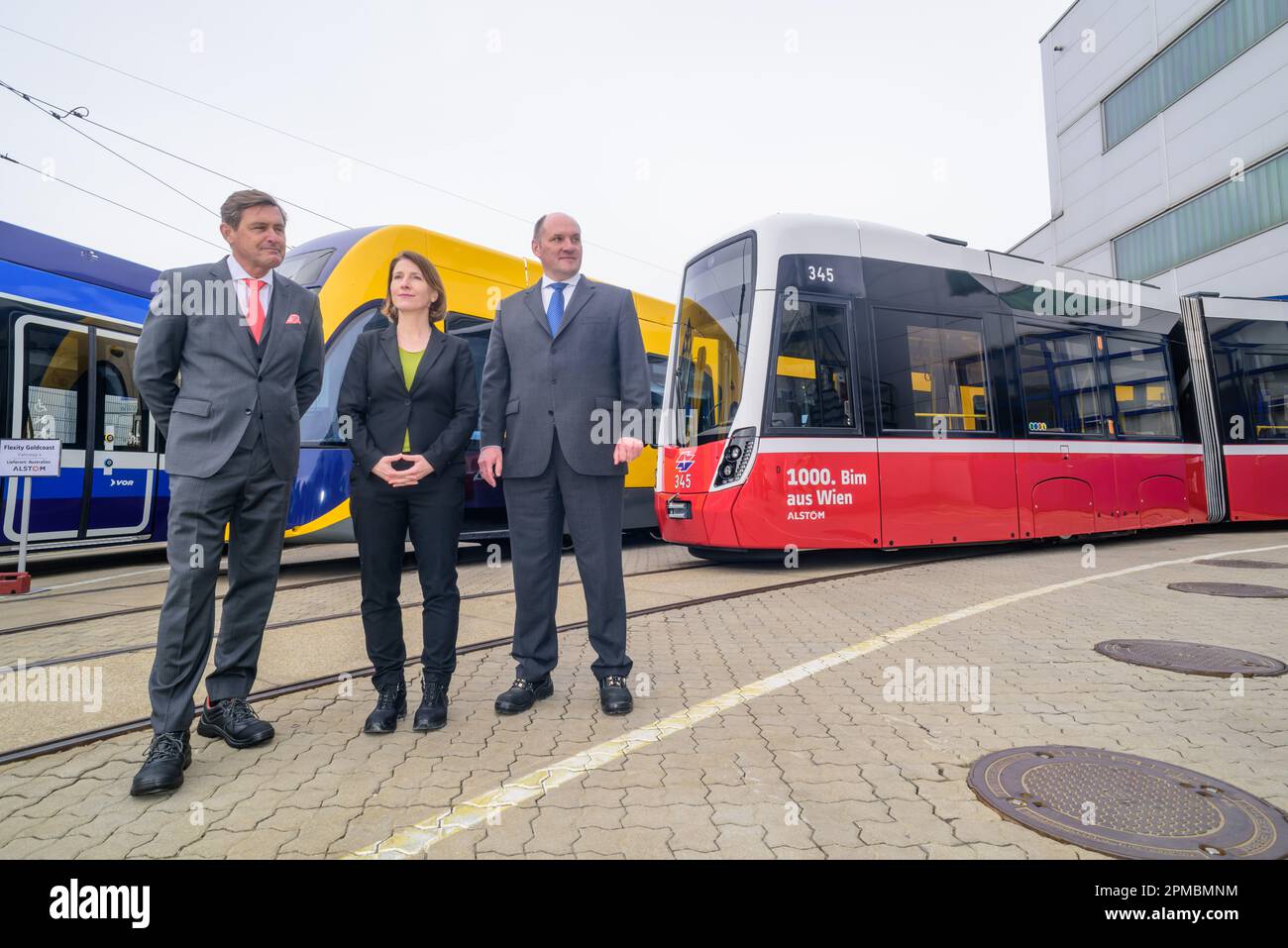Wien, Alstom, Präsentation der 1000. Straßenbahn von Alstom (früher ...