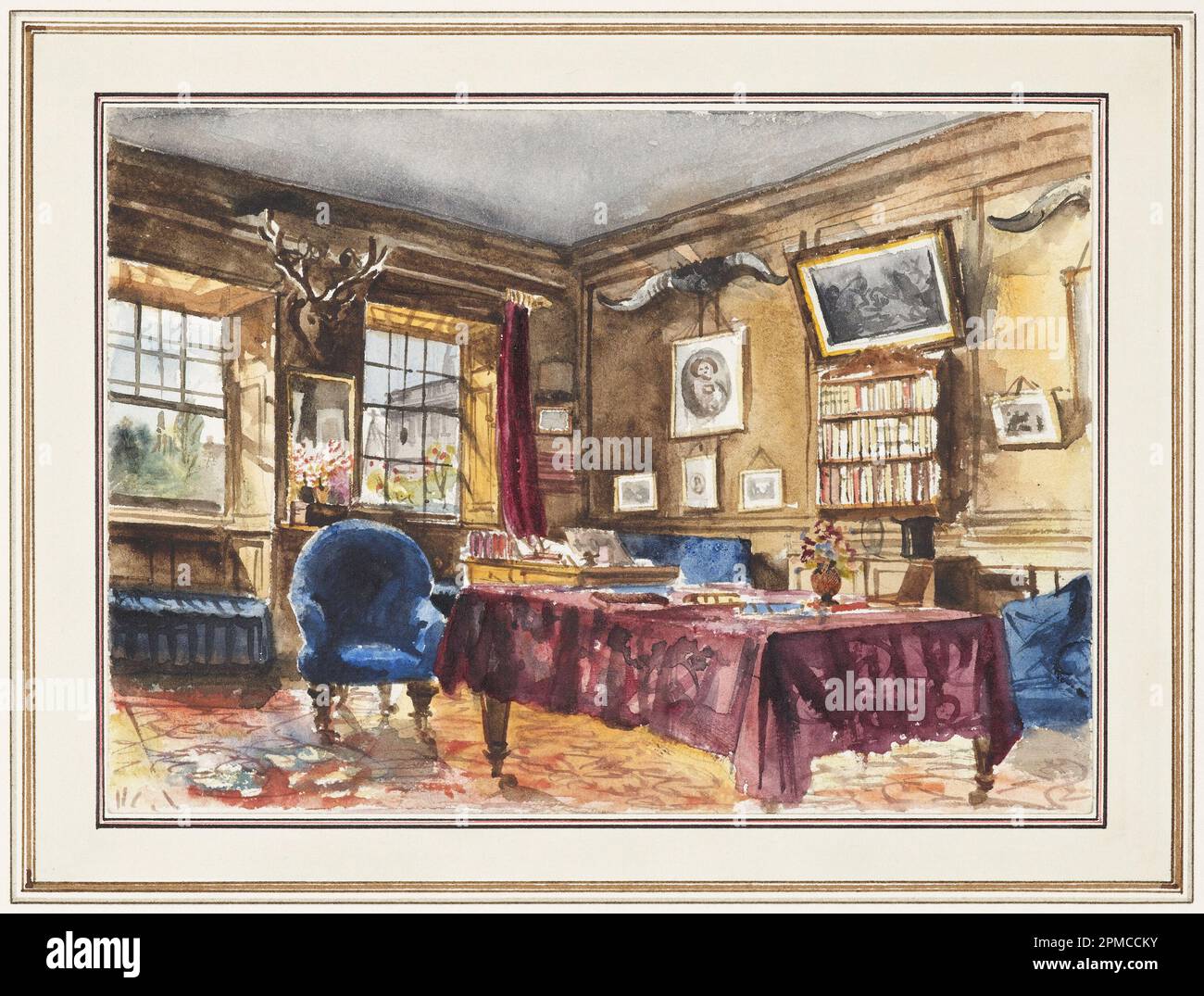 Zeichnung, Pynson Wilmot Bennitt's Room, Trinity College, Oxford ...