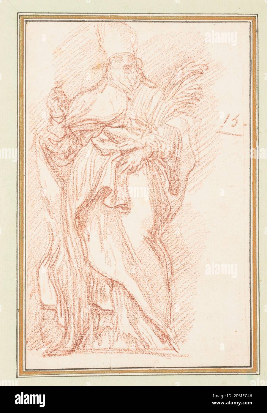 Zeichnung, St. Julian von Antinoe aus St. Peters Kolonnade; Jean-Robert ...