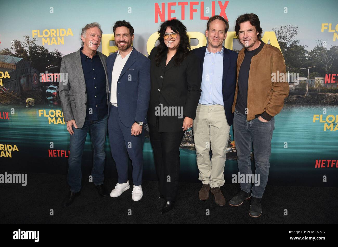 Donald Todd, from left, Édgar Ramírez, Michael Costigan, Jason Bateman ...