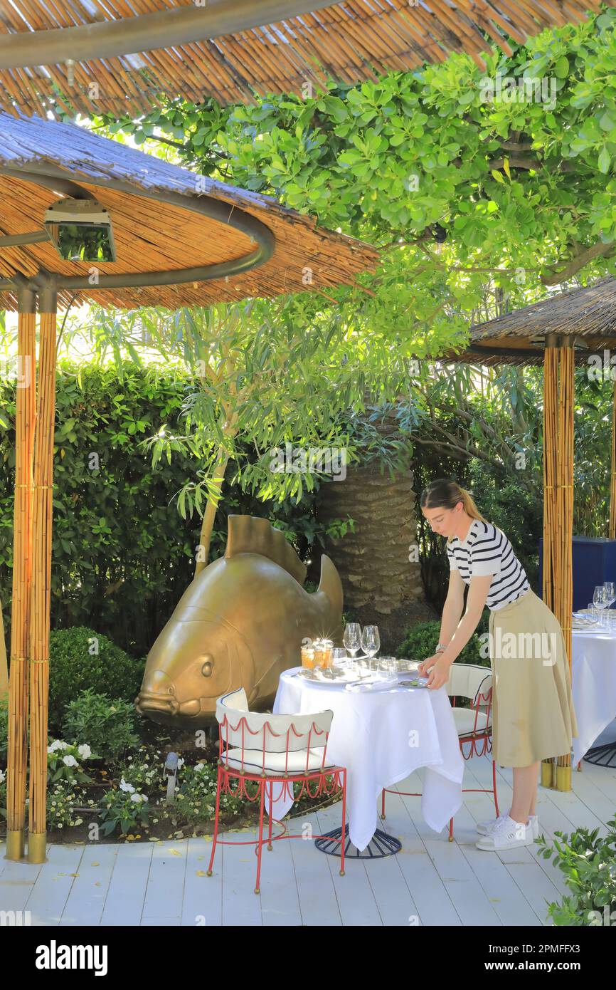 Frankreich, Var, Saint Tropez, Dior des Lices, Café-Restaurant des Dior-Hauses (Menü entworfen ...