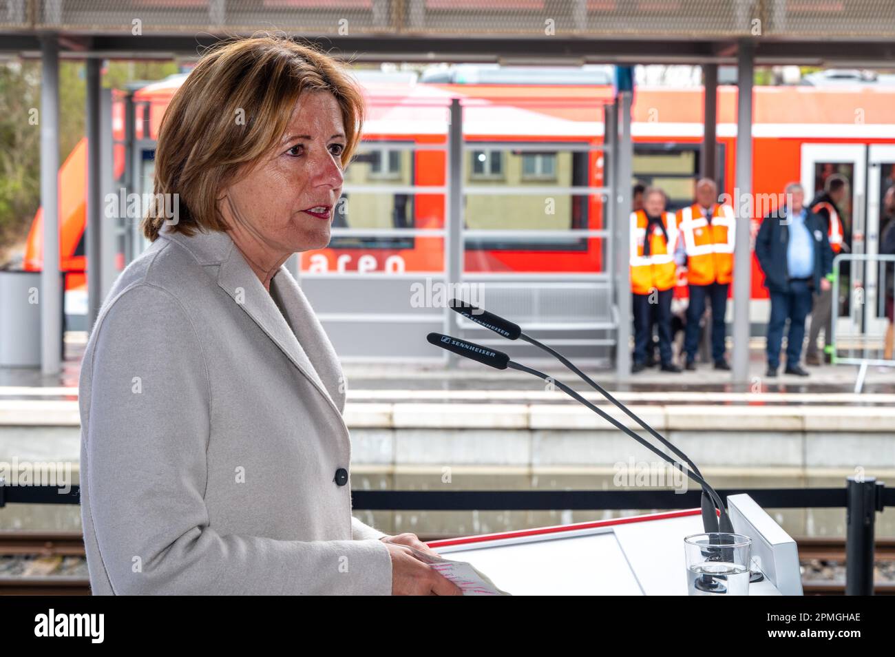 13. April 2023, Rheinland-Pfalz, Gerolstein: Malu Dreyer (SPD), Ministerpräsident von Rheinland ...