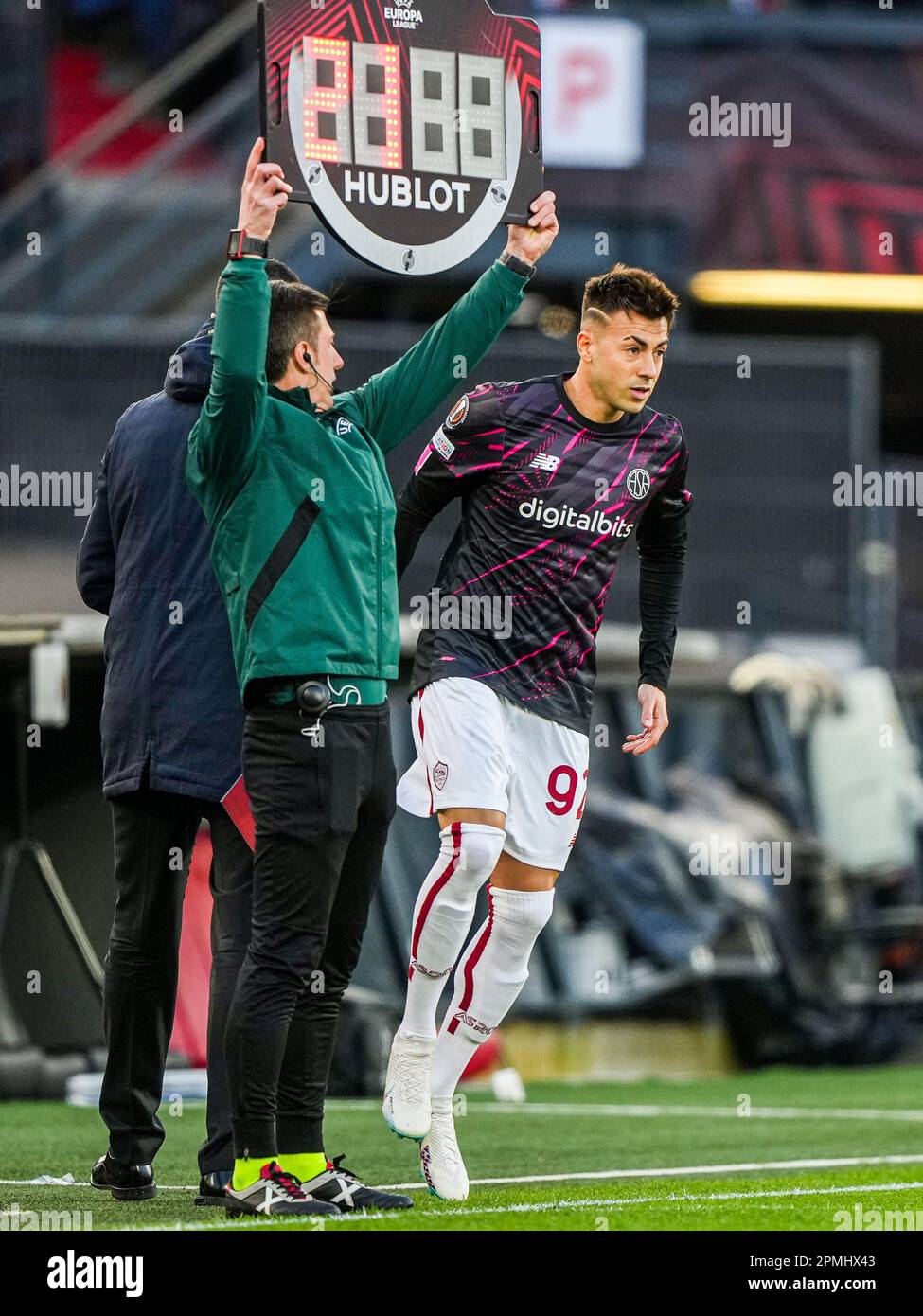 Rotterdam, Niederlande. 13. April 2023. Stephan El Shaarawy von AS Roma ...