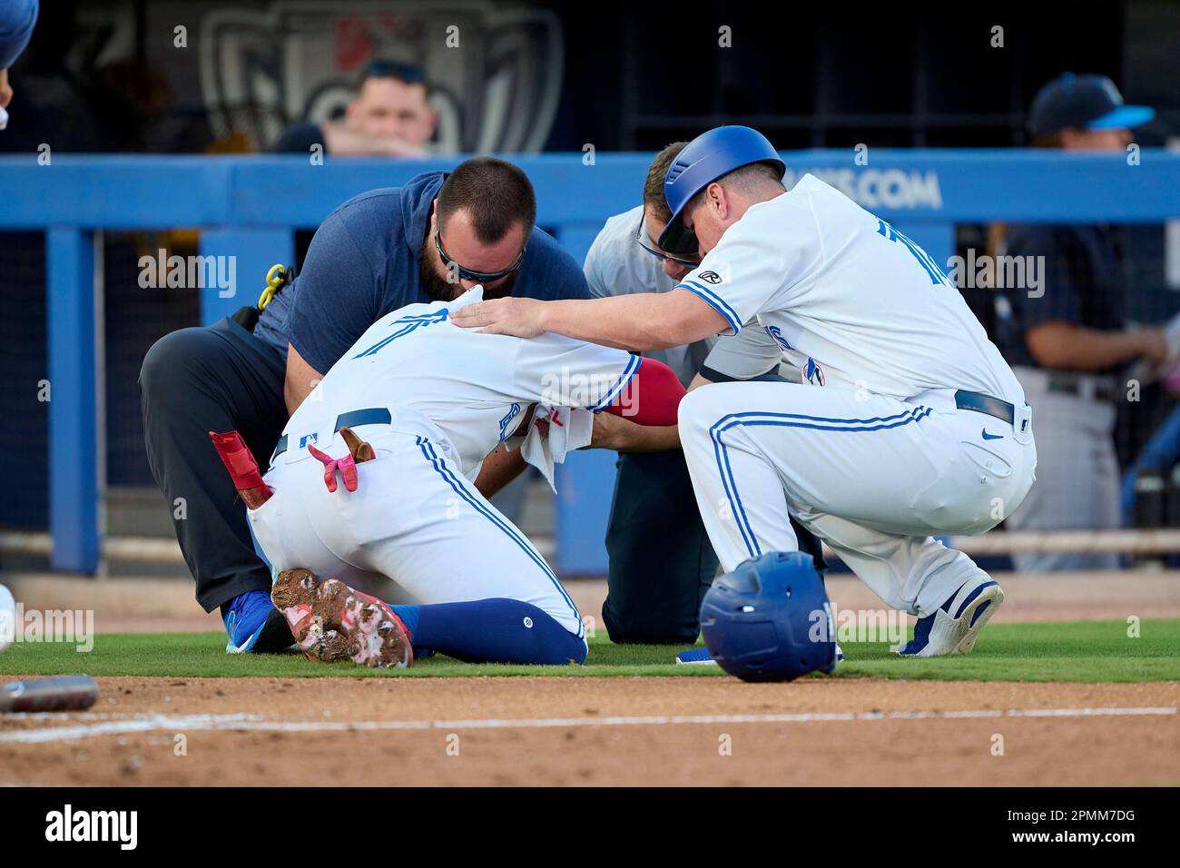 Dunedin Blue Jays athletic trainer Brandon Hammerstrom and manager ...