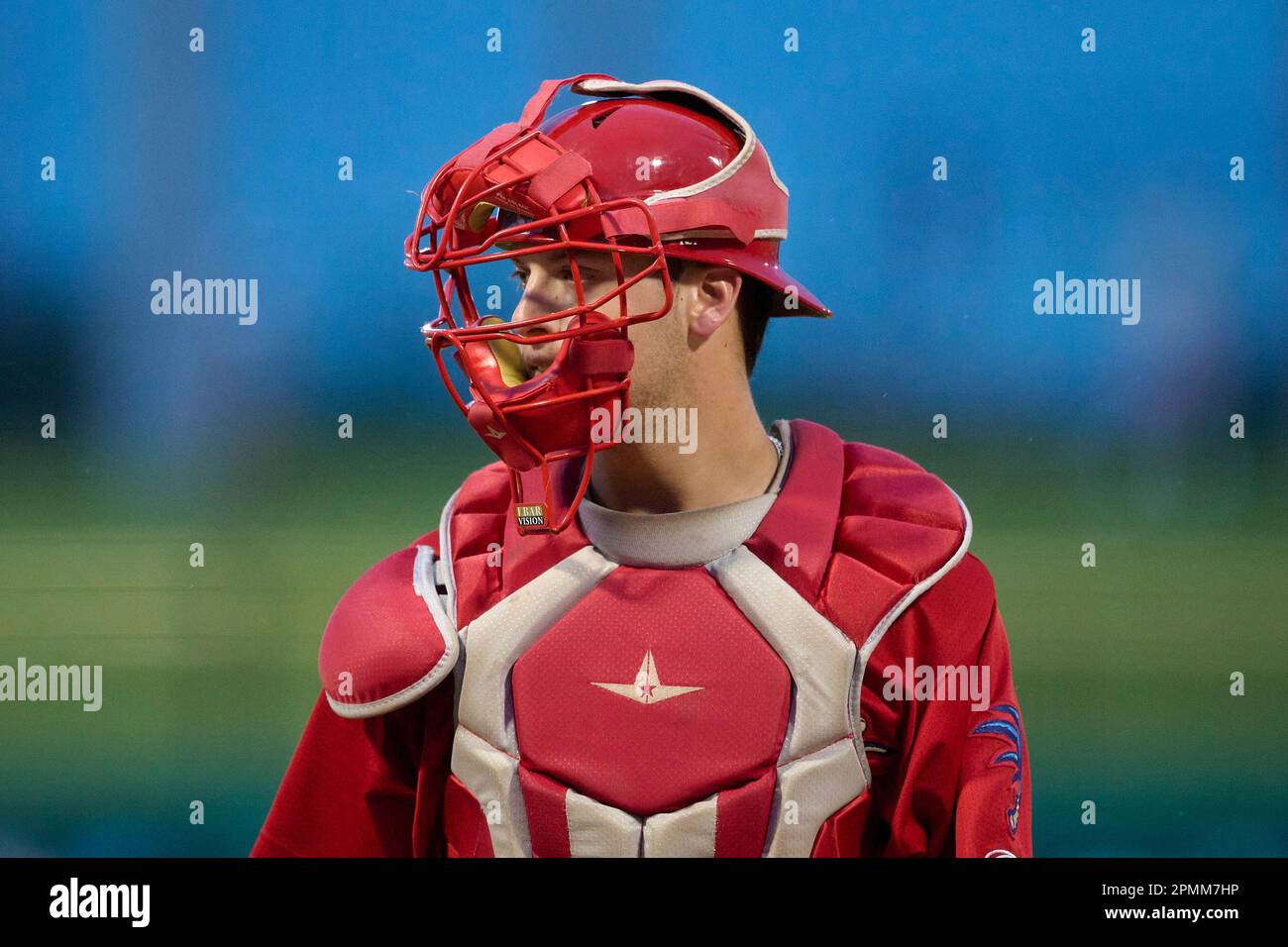 Clearwater Threshers catcher Jordan Dissin (7) during an MiLB Florida ...