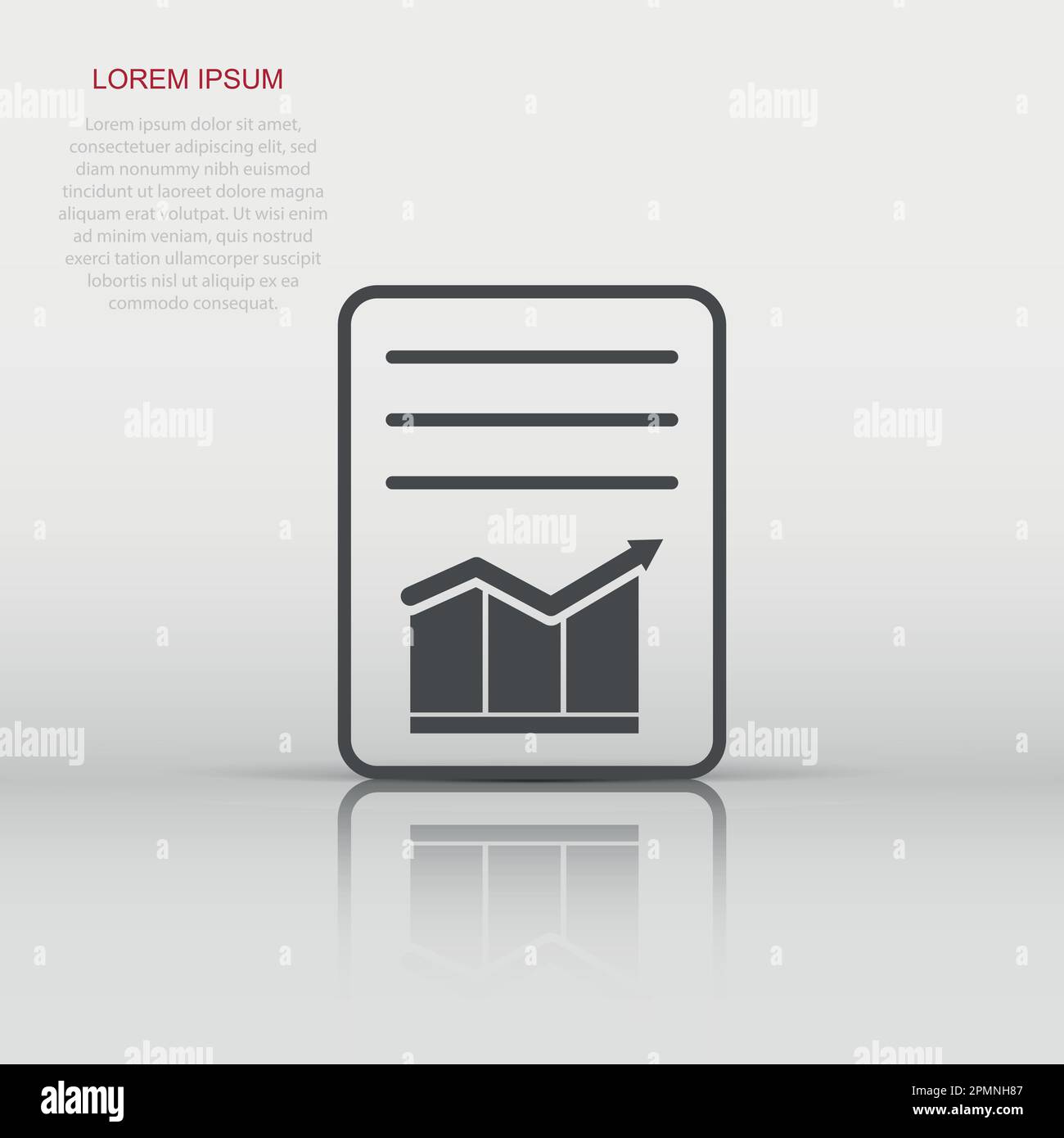 Checklisten-Symbol in flachem Stil. Dokumentieren Sie das Piktogramm ...