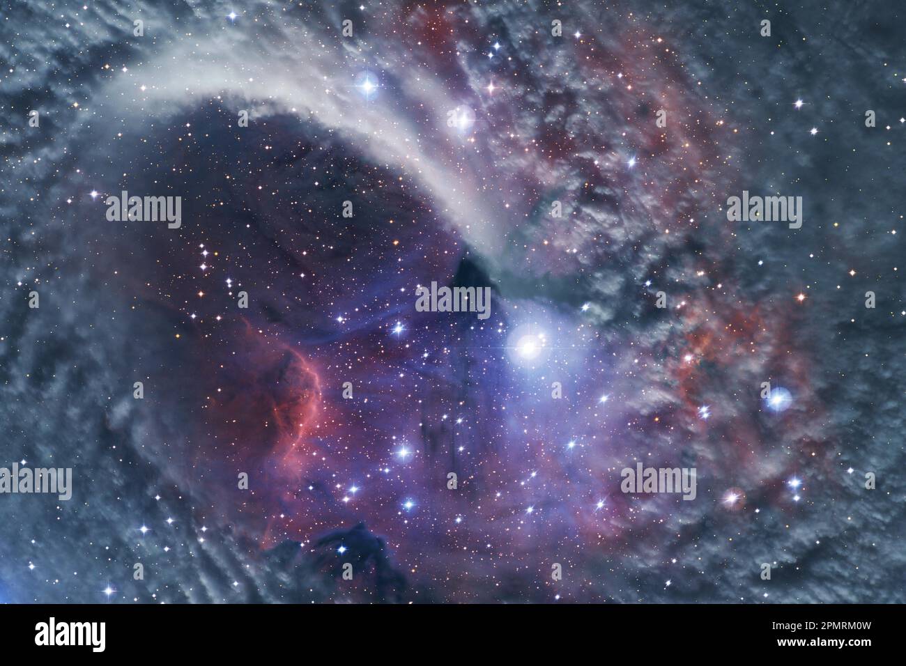 Endloses Universum mit Sternen und Galaxien im Weltall. Cosmos Kunst ...