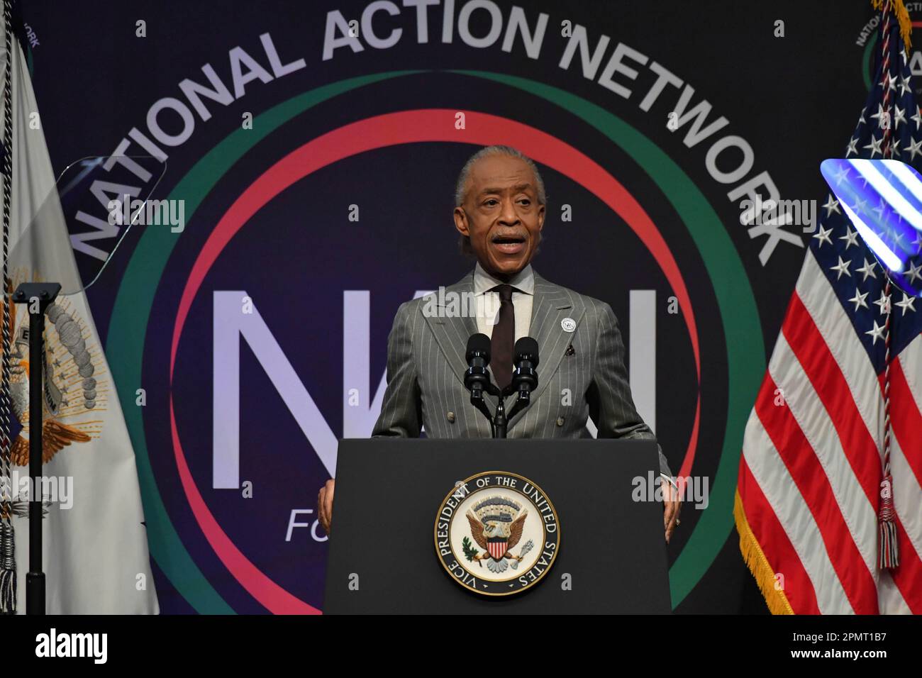 Photo by: NDZ/STAR MAX/IPx 2023 4/14/23 Reverend Al Sharpton on day 3 of the National Action ...