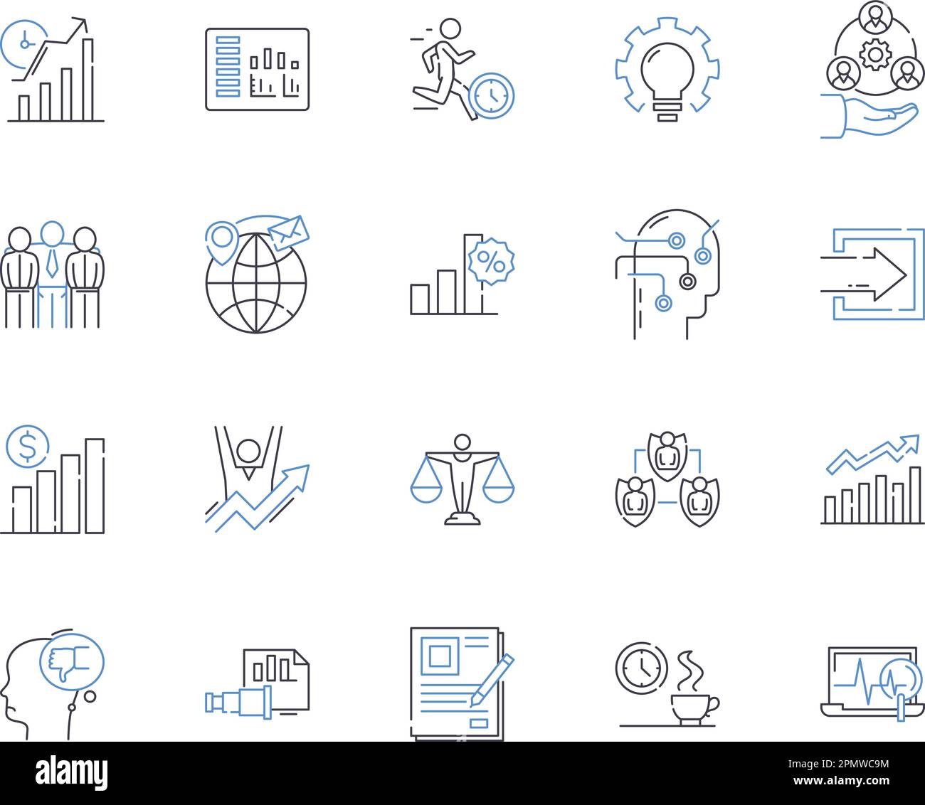 Symbolsammlung der Modellstruktur der Geschäftsanalyse. Business ...
