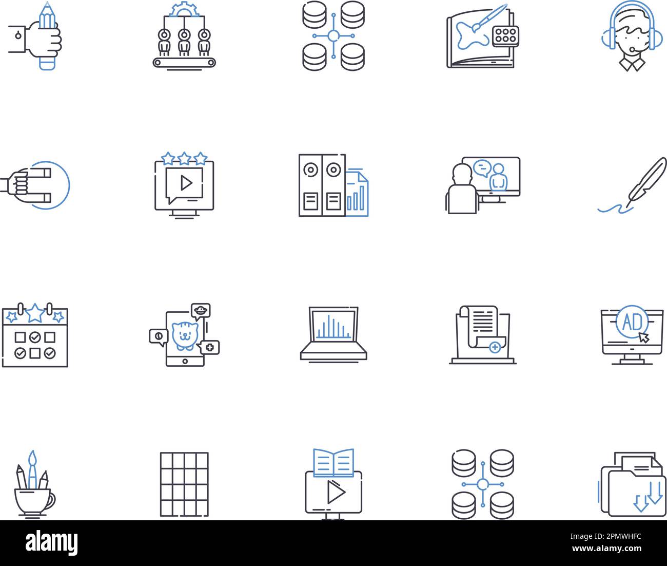 Symbolsammlung der Modellstruktur von Operations Management. Planung ...