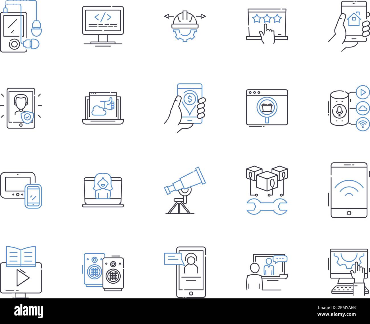 Chatbots zeigen Symbolsammlung an. Chatbots, KI, Automatisierung, bot ...